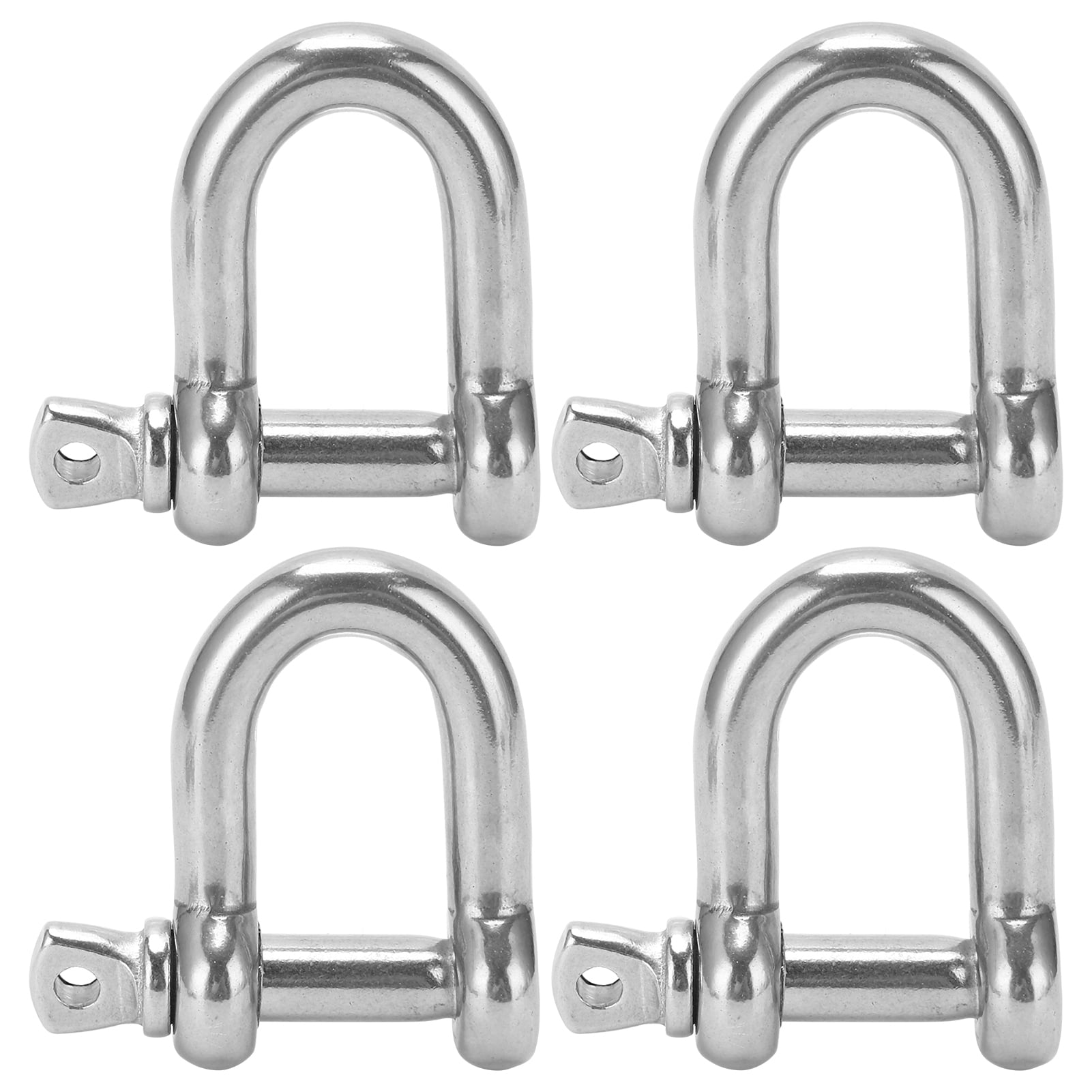 Set of 4, Short-Breaking, Straight D-Shape Rigging Hooks Stainless ...