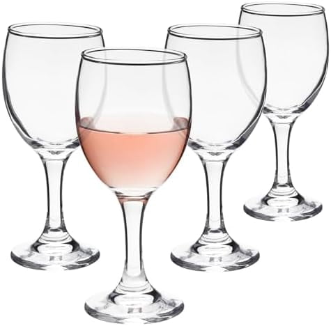 Set of 4 Short Stemmed Small Wine Glasses for Tasting, Port, White Wine ...