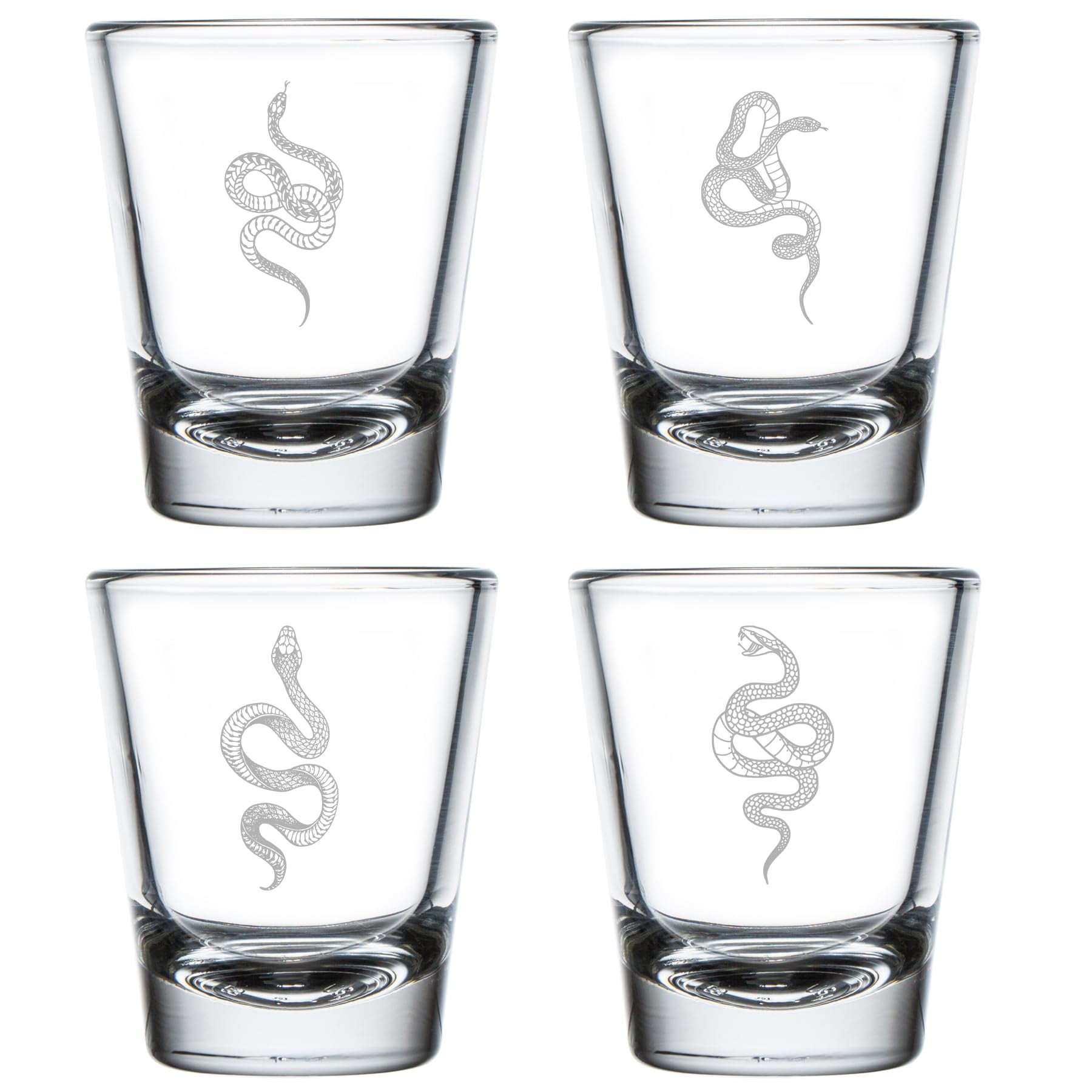 Set of 4 Shot Glasses 1.75oz Shot Glass Gift Snake Collection - Walmart.com