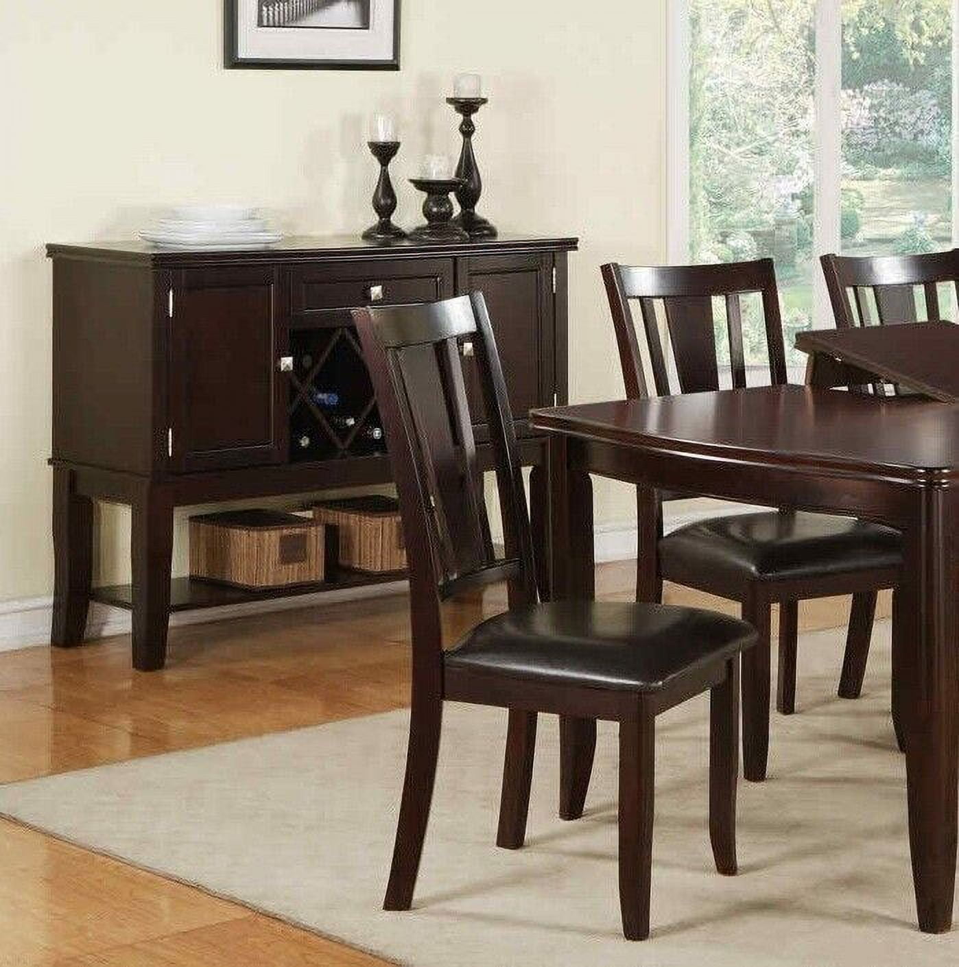 Walmart Set of 4 Contemporary Side Chairs, Brown Faux Leather, Unique ...