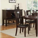 Walmart Set of 4 Contemporary Side Chairs, Brown Faux Leather, Unique ...