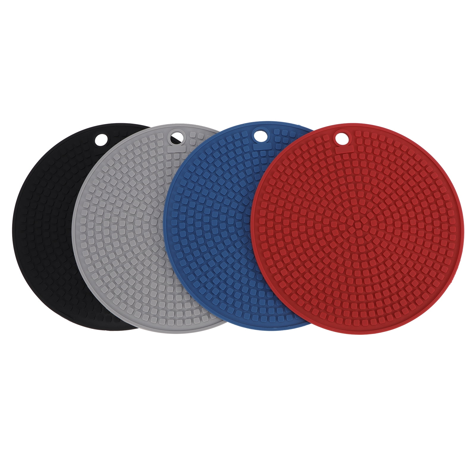 Set of 4 Silicone Cup Coasters - Colorful Coffee Cup Mats for Heat ...