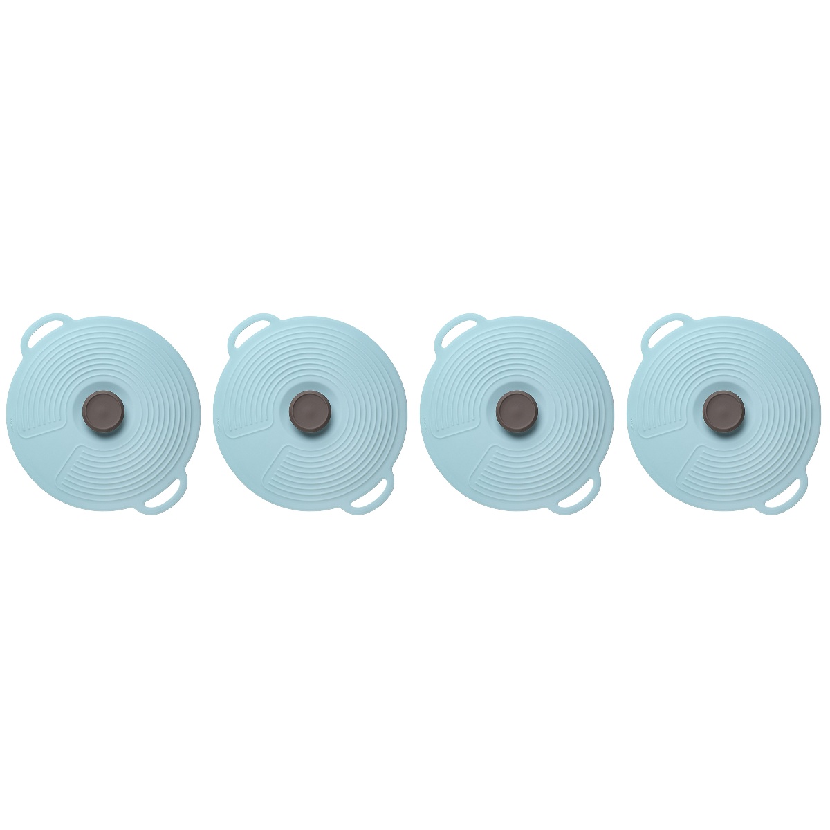 Set of 4 Silicone Pot Lid Food Fresh Keeping Airtight Bowl Lids Covers ...