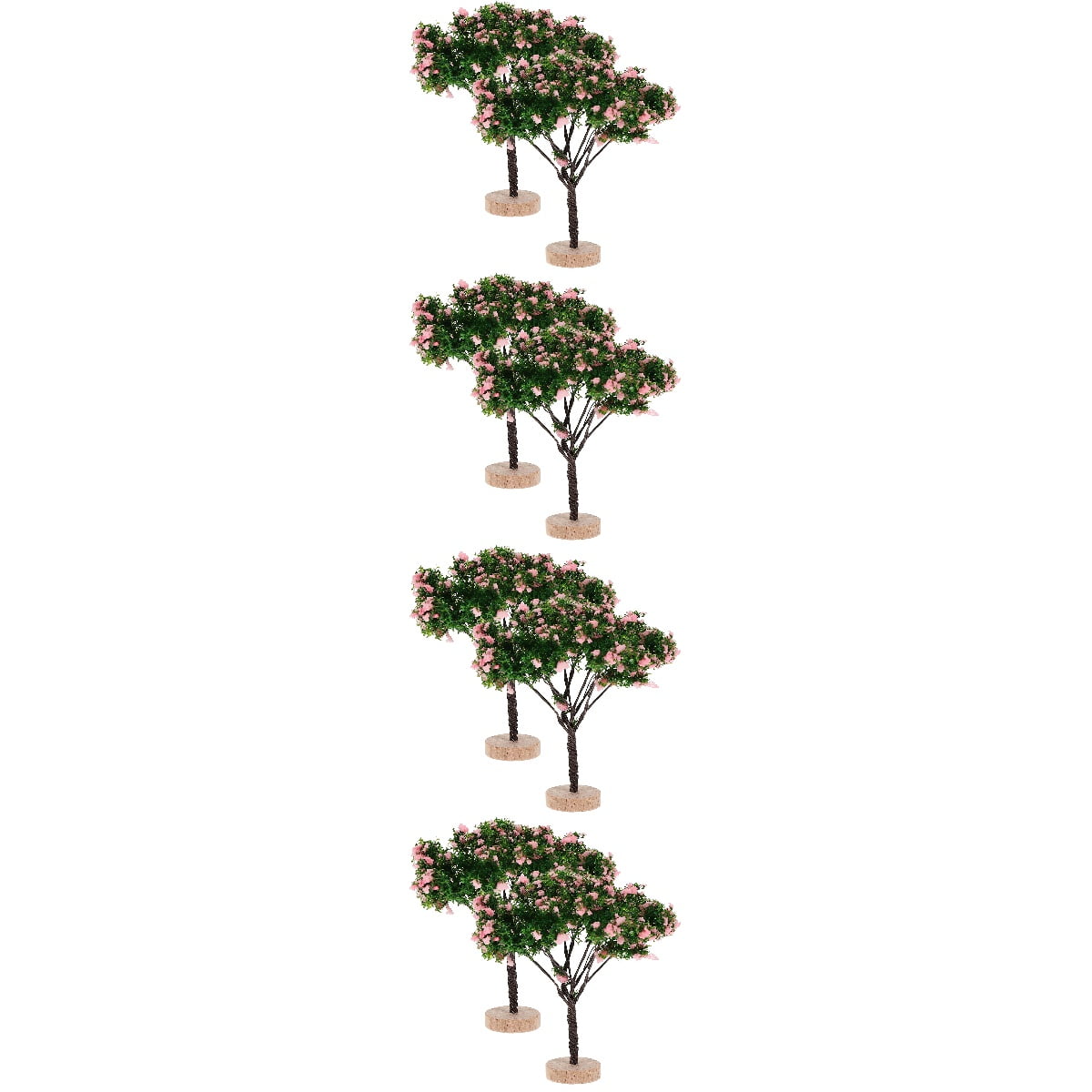 Set of 4 Simulation Landscape Tree Toy Trees Miniature Street ...