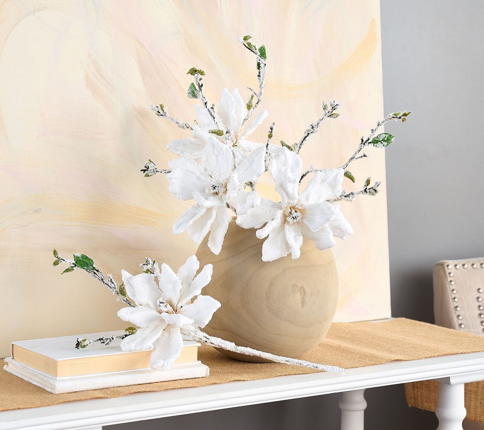 Set of 4 Snowy Magnolia Picks by Valerie - Walmart.com