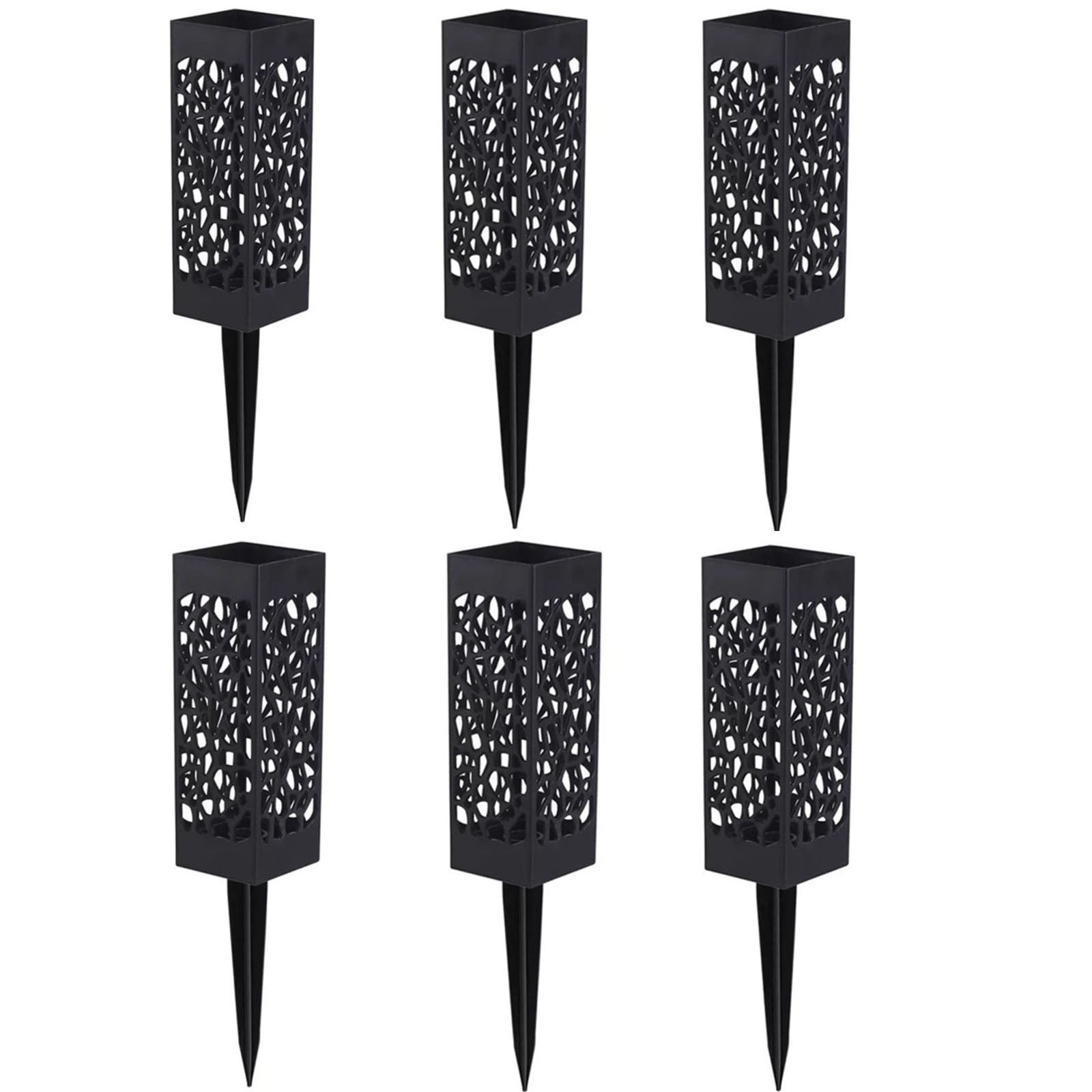 Set of 4 Solar Powered LED Garden Lights, Outdoor Decorative Landscape ...