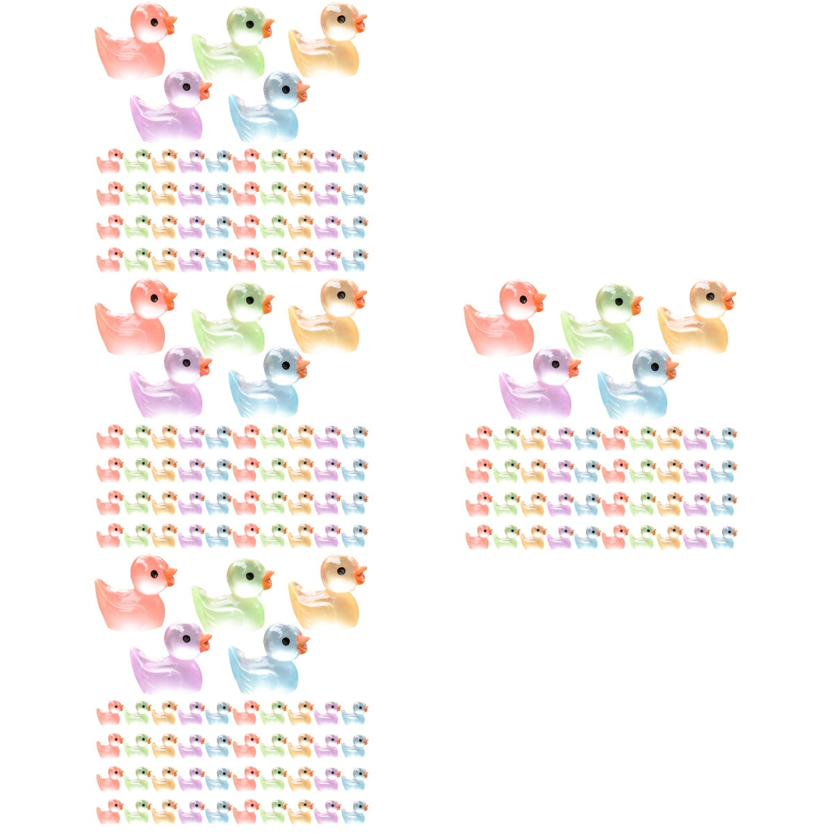 Set of 4 Solar Simulation Duck Model Garden & Decor Mini Ducks ...