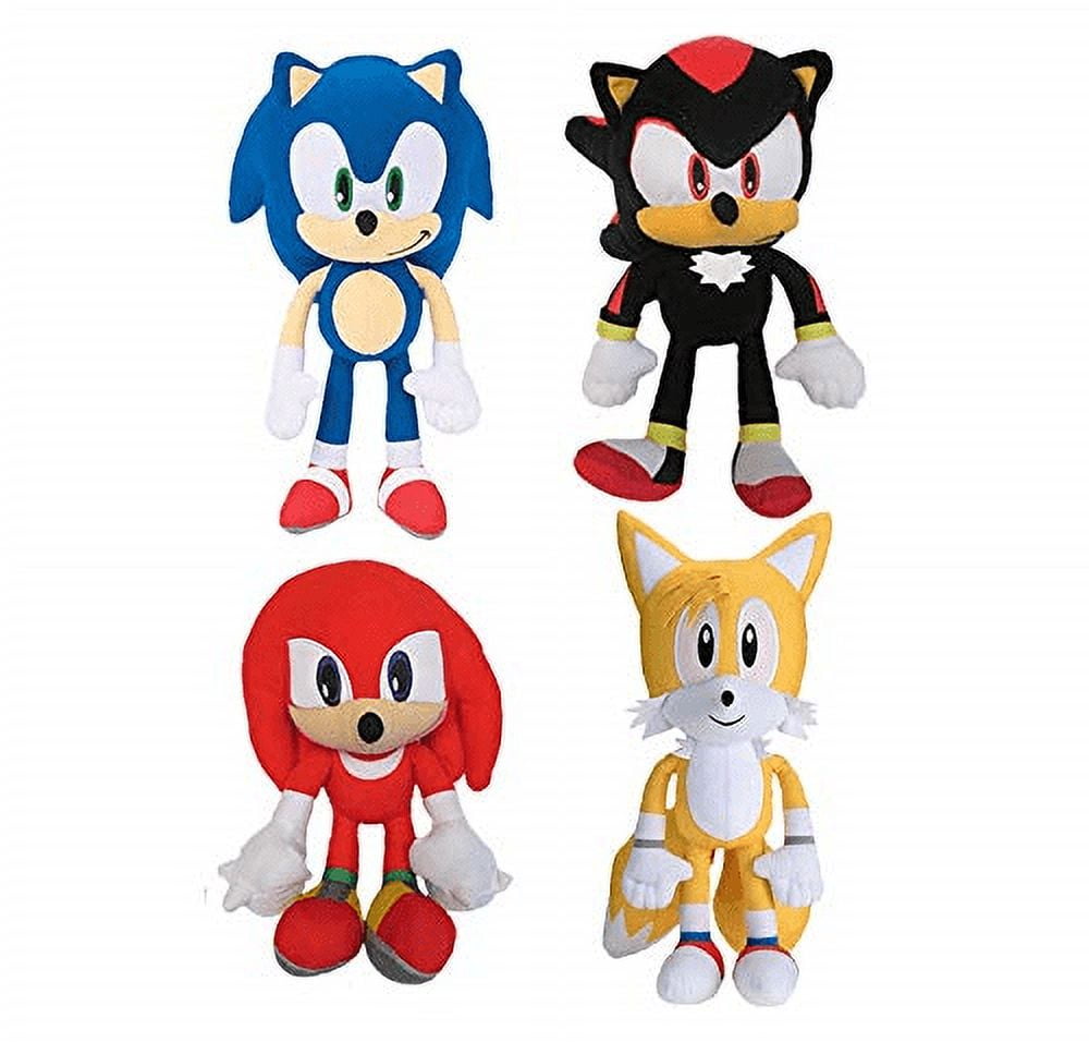 Official Sonic Plushies Set of 4 - Shadow, Sonic, Knuckles, Tails - 8 ...