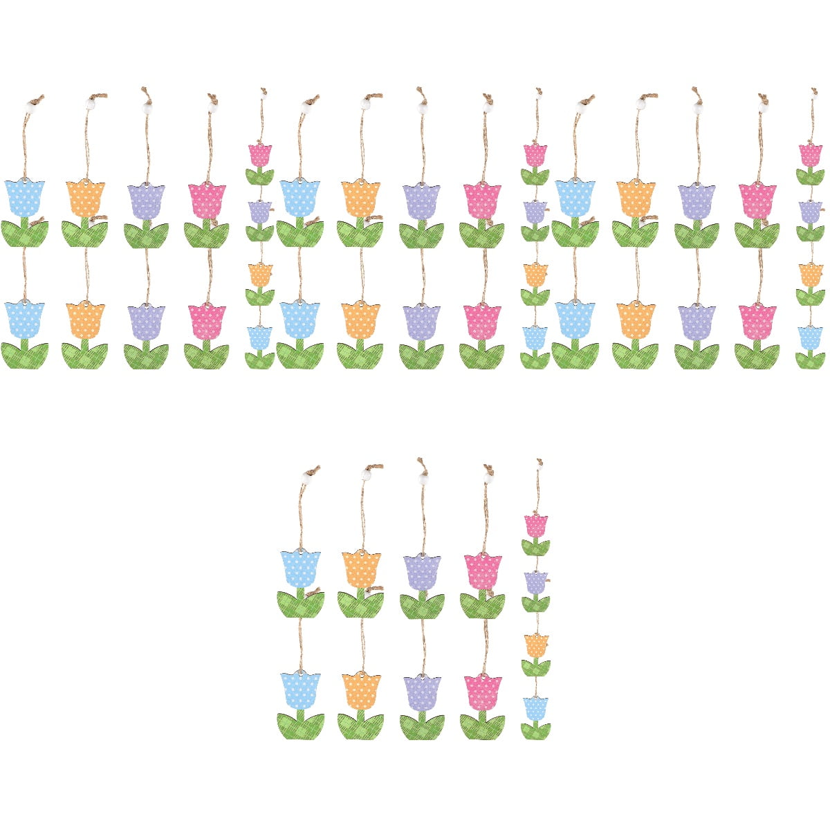 Set of 4 Spring Ornaments for Small Tree Arrangement Tulip Office ...