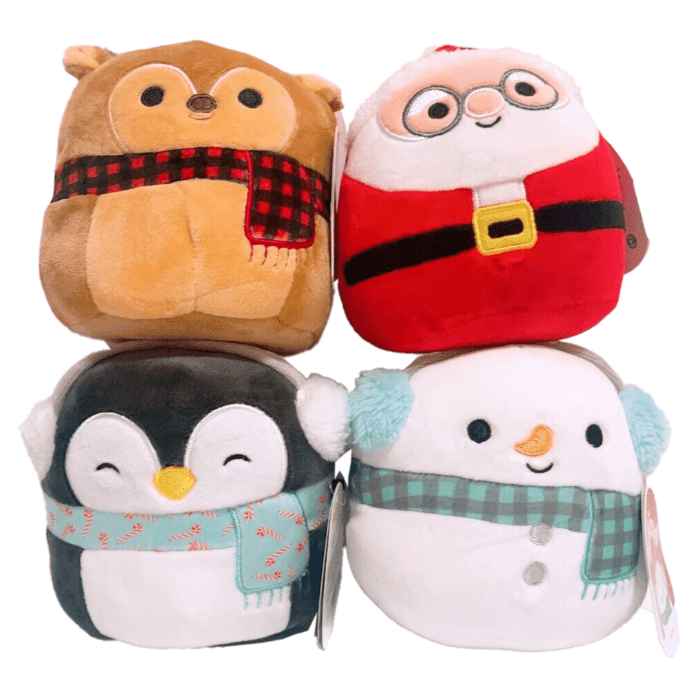 "Squishmallows Holiday Original Set of 4 - 5"" Mini Plush Dolls: Nick ...