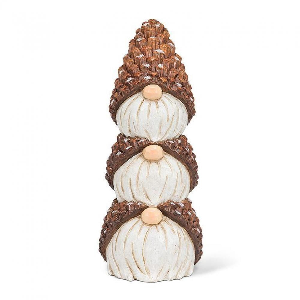Set of 4 Stacked Gnomes With Pinecone Hats Figurine - Walmart.com