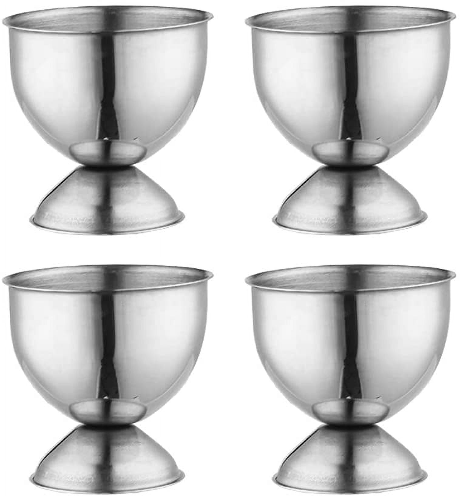 Set of 4 Stainless Steel Egg Cups for Restaurant Kitchen - Walmart.com
