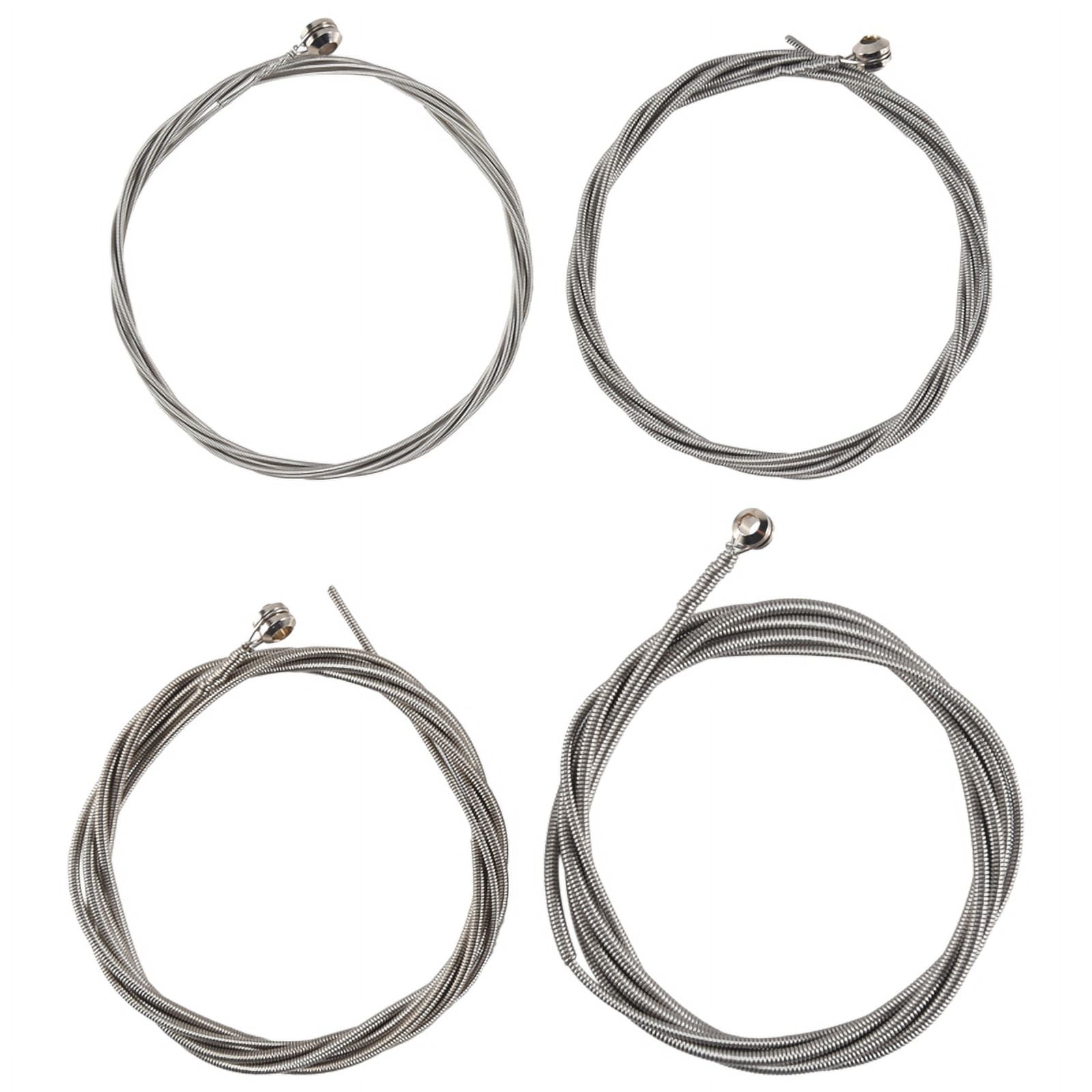 Set of 4 Steel Strings for String Bass Guitar - Walmart.com