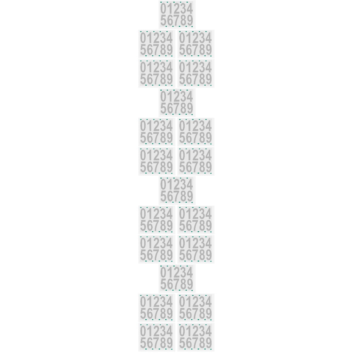 Set of 4 Sticker Number Large Decals Vinyl Stickers House Numbers Bin ...