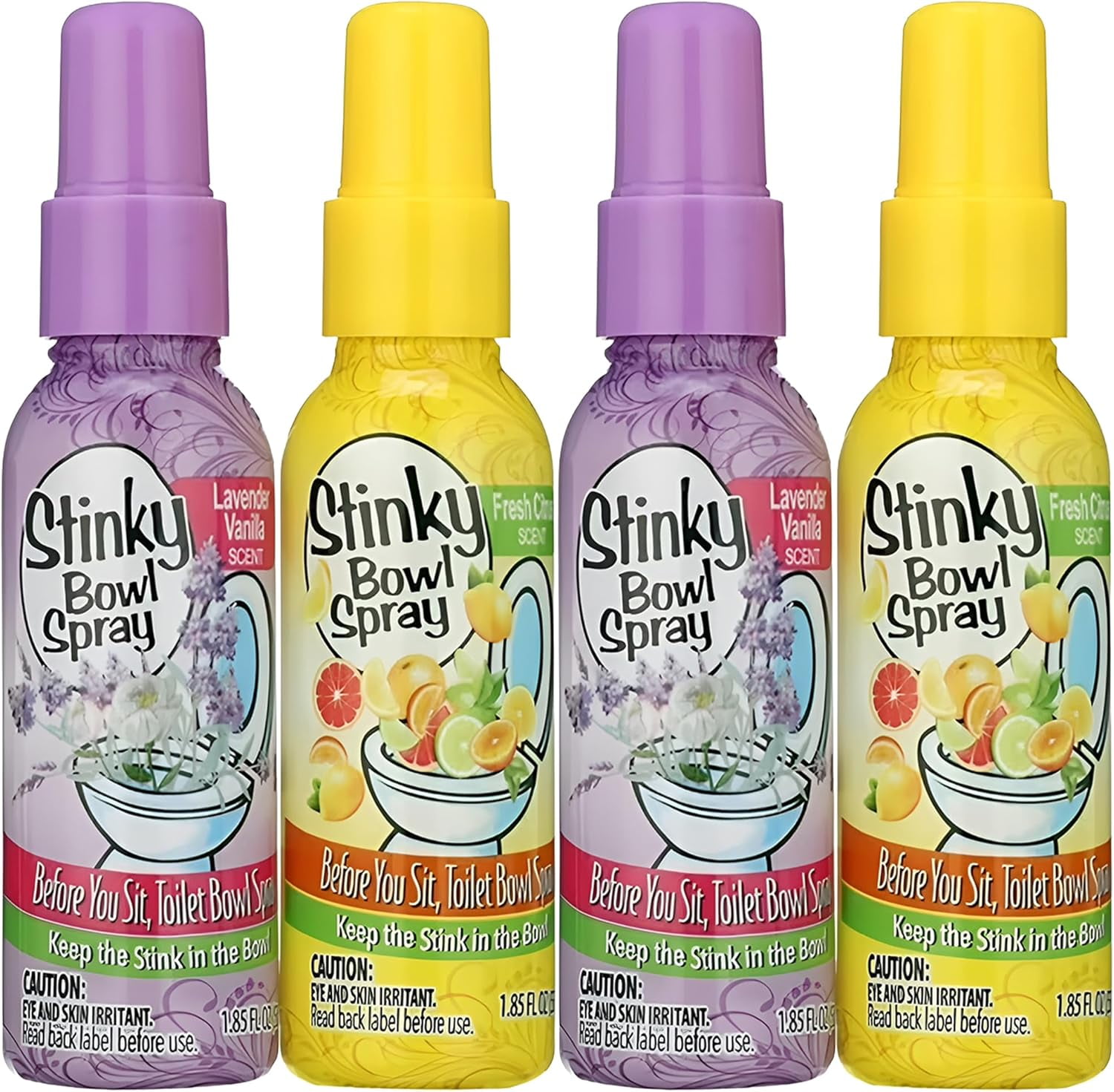 Set of 4 Stinky Bowl Spray 1.85oz - Before You Go Toilet Bathroom ...
