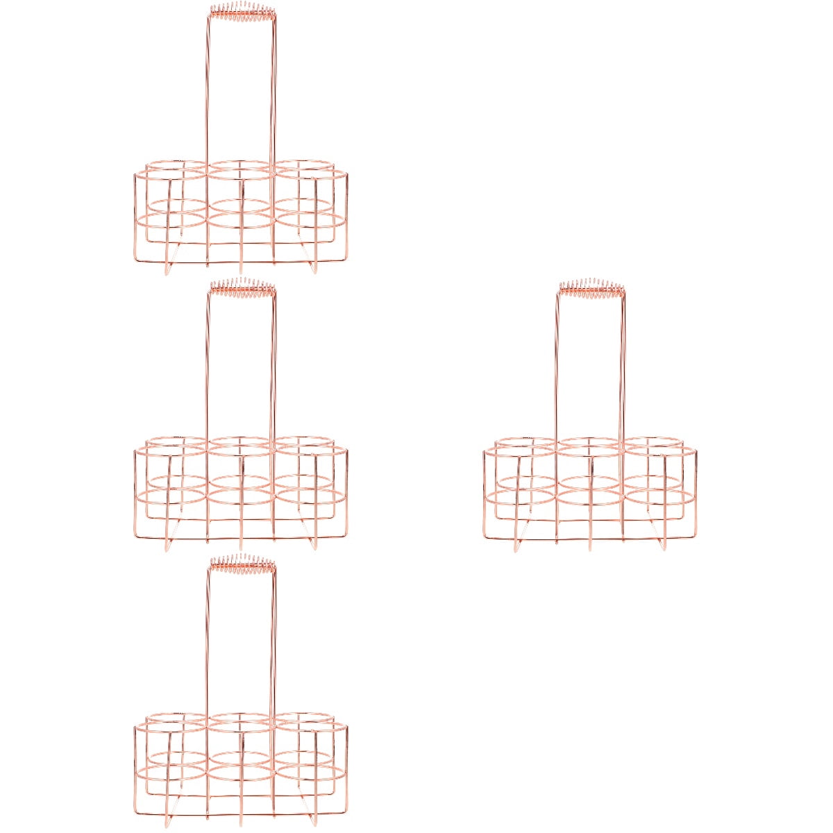 Set of 4 Stopper Cooler Wine Hand Carry Rack Bottle Tote Beer Carrier ...