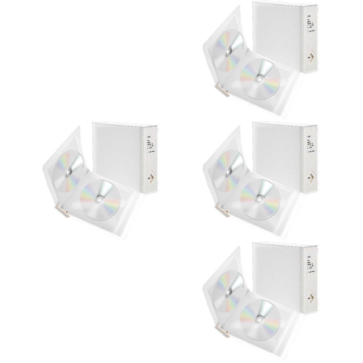 Set of 4 Storage Box CD Case Organizer Space Saving CD Case Holder ...