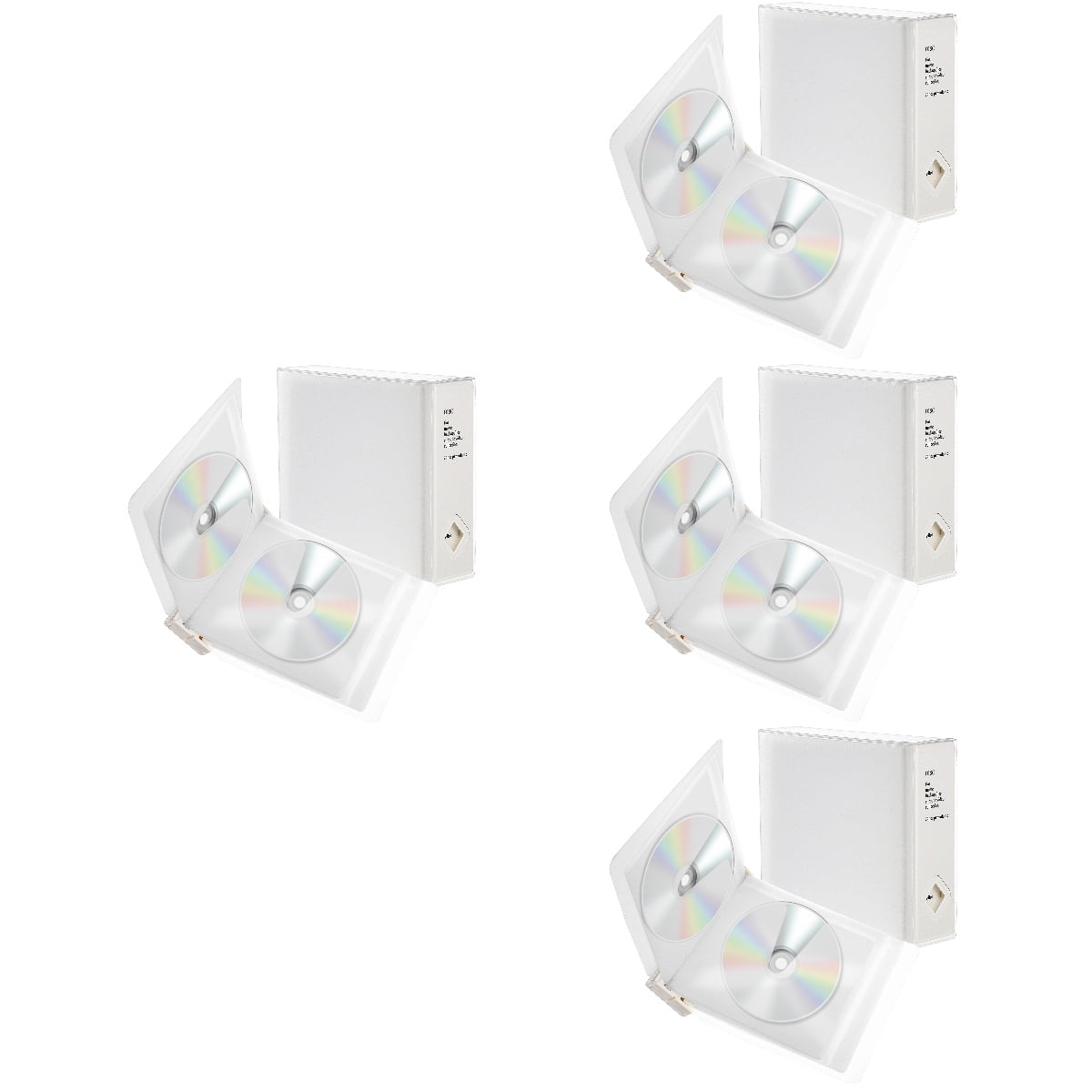 Set of 4 Storage Box CD Case Organizer Space Saving CD Case Holder ...