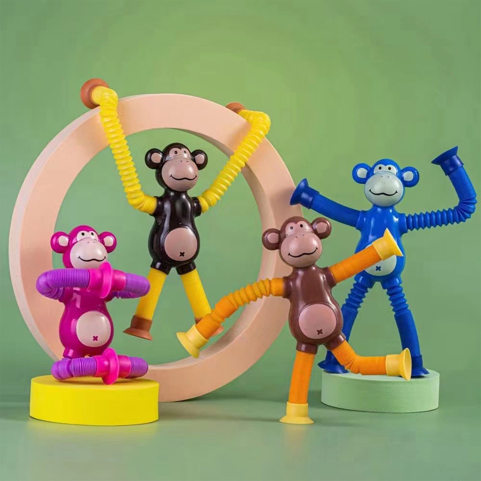 Set of 4 Stretchy Monkey Fidget Toys for Kids and Adults Sensory Stress ...