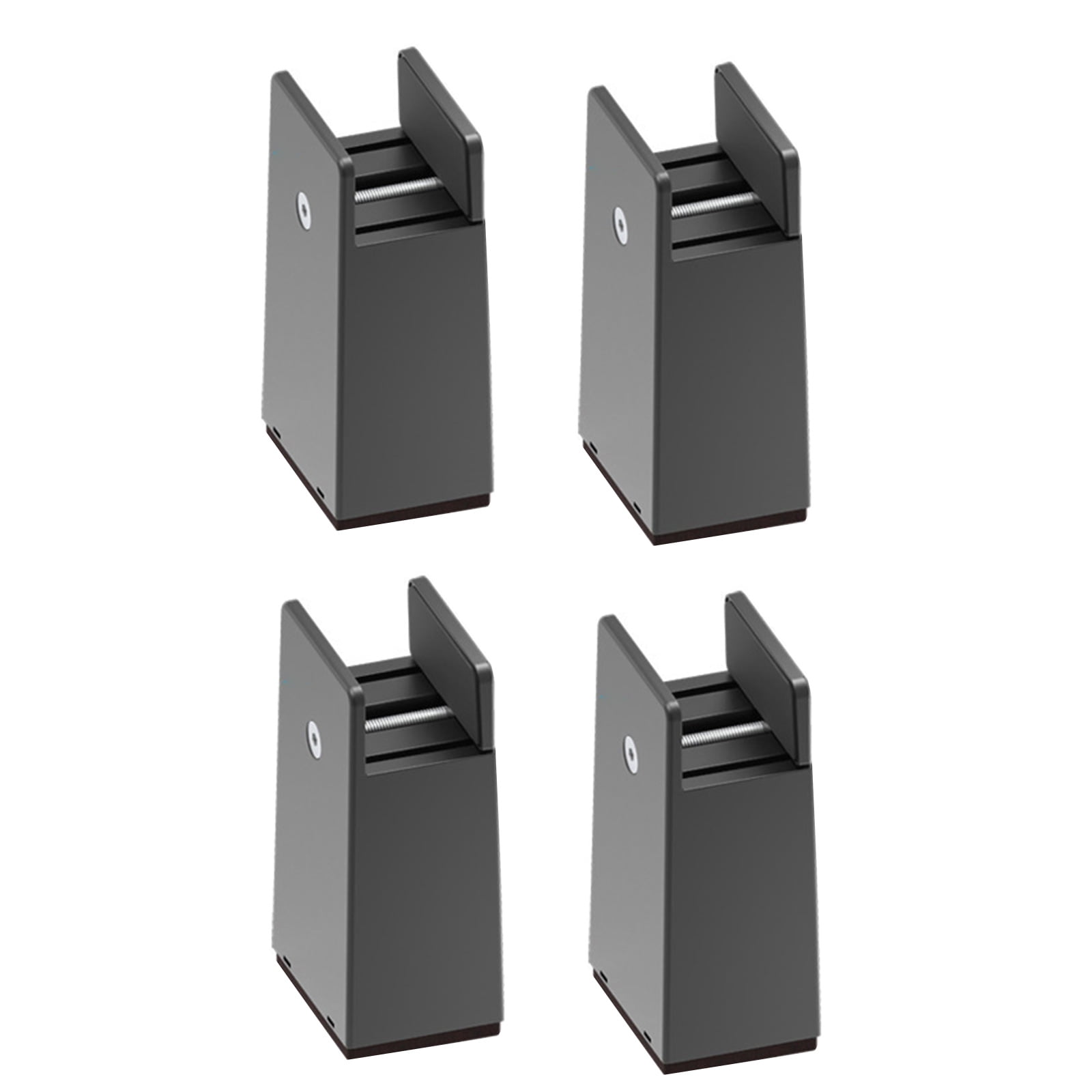 Set of 4 Sturdy Plastic Bed Risers 2Inch Thick Leg Extenders Accessory ...
