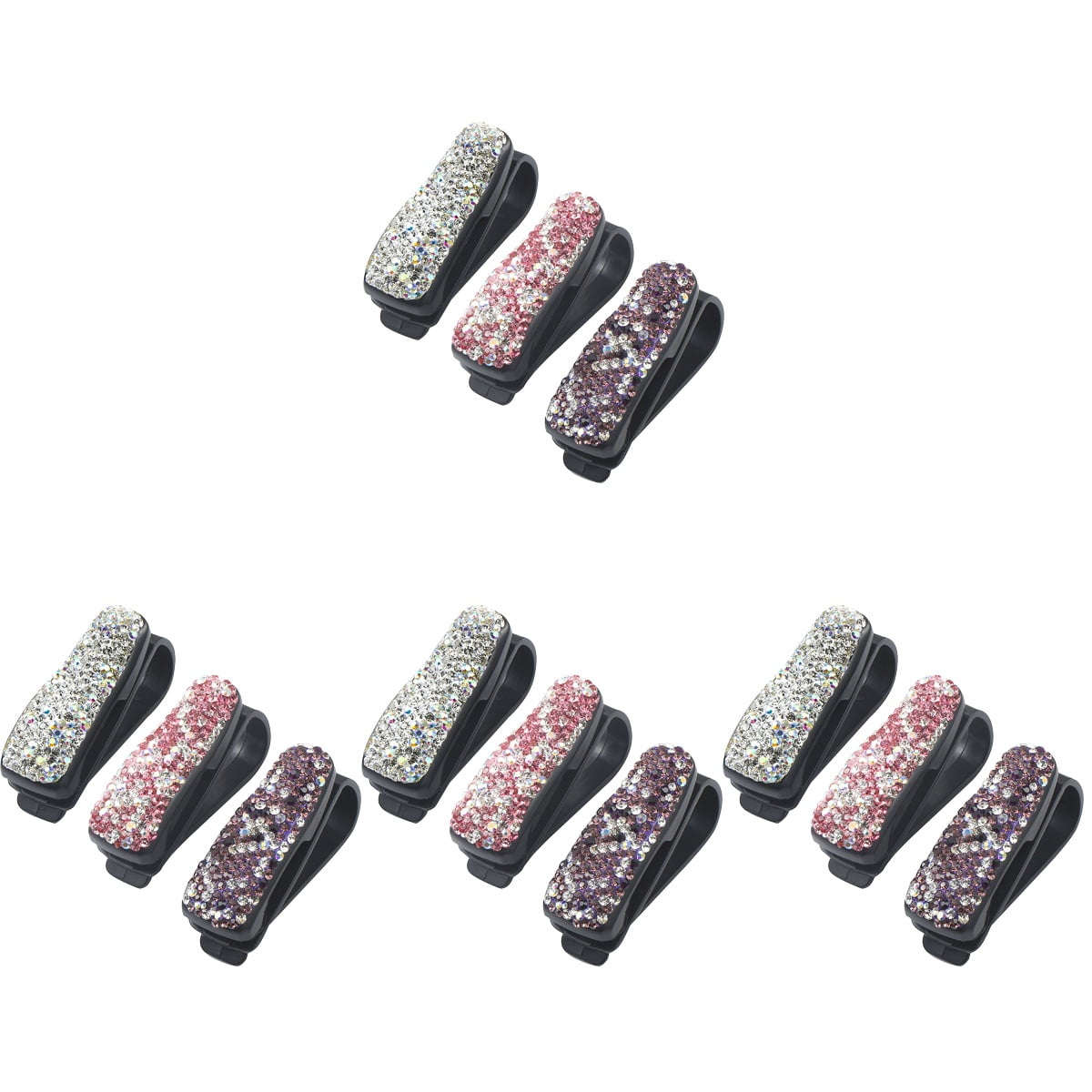 Set of 4 Sun Visor Glasses Clip Accessories Window Eyeglass Holder ...