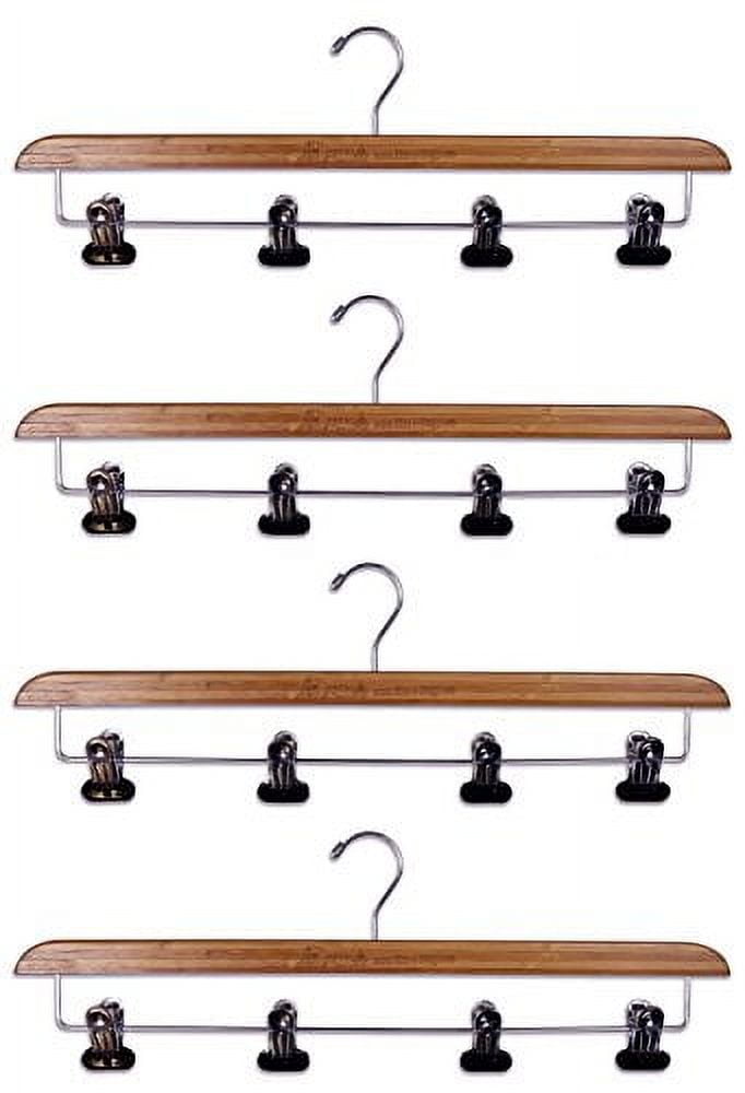 Set of 4-Super Duper Sturdy Bamboo Kilt Hangers - Walmart.com