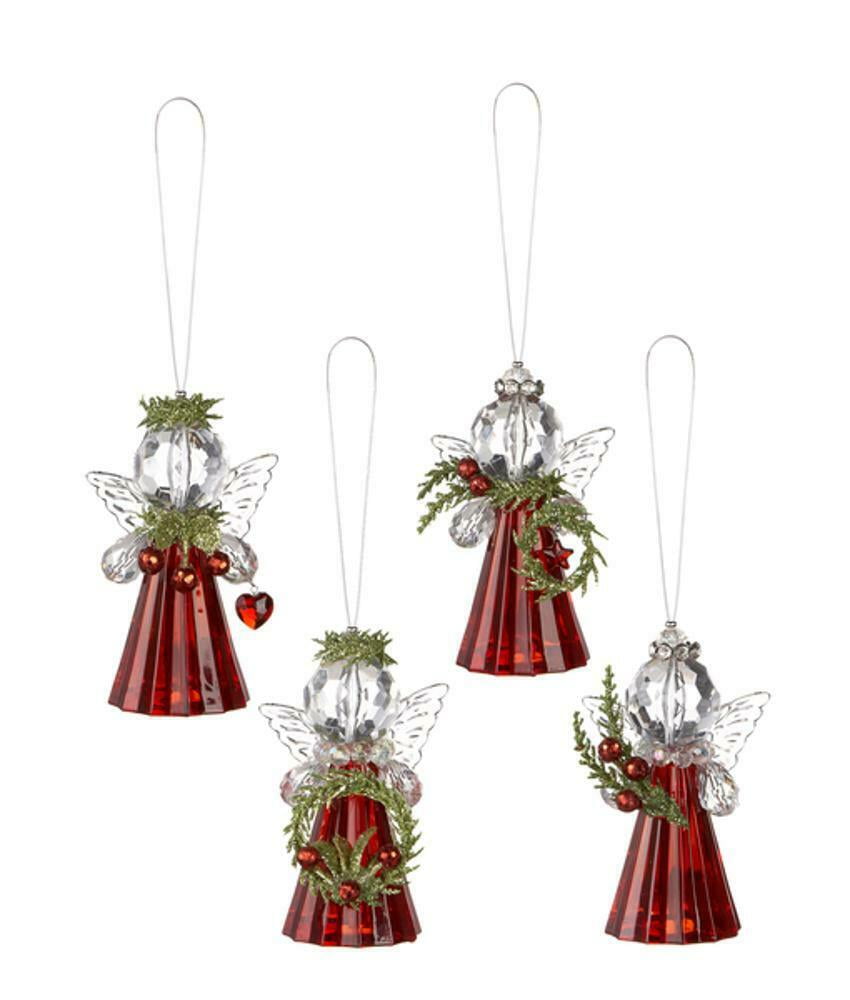Ganz Christmas Acrylic Teeny Mistletoe Angel Ornament 3 inches (Design ...