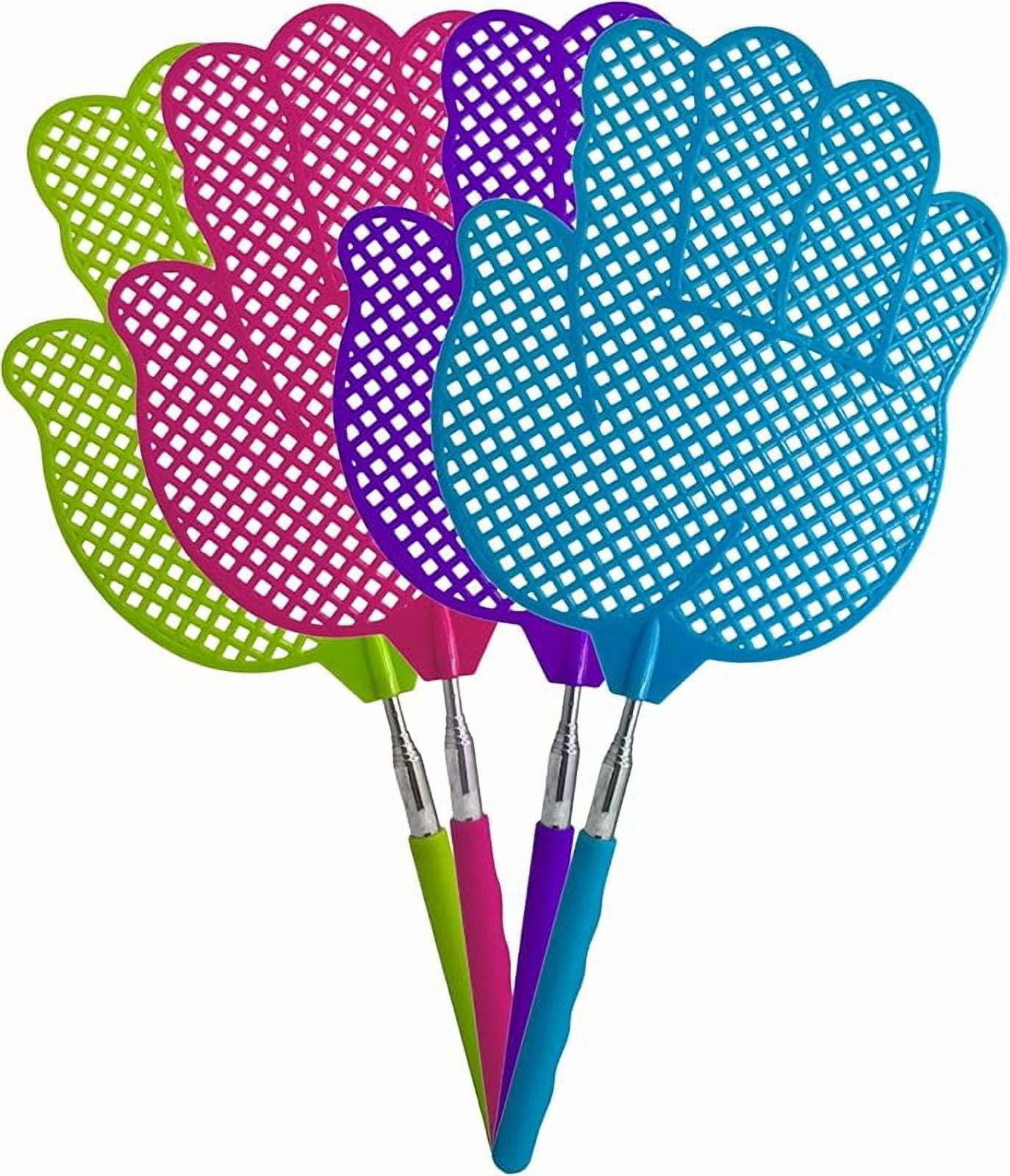 Set of 4 Telescopic Jumbo Fly Swatters - Extends from 14" to 30" with ...