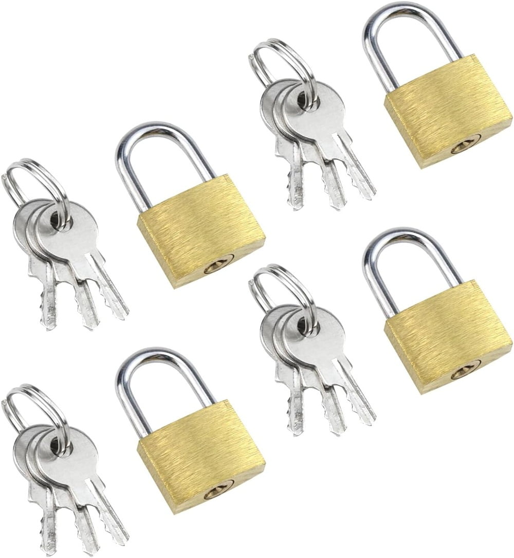Set of 4 Thicken Locker Lock,Weatherproof Solid Brass Padlock,1.3In ...