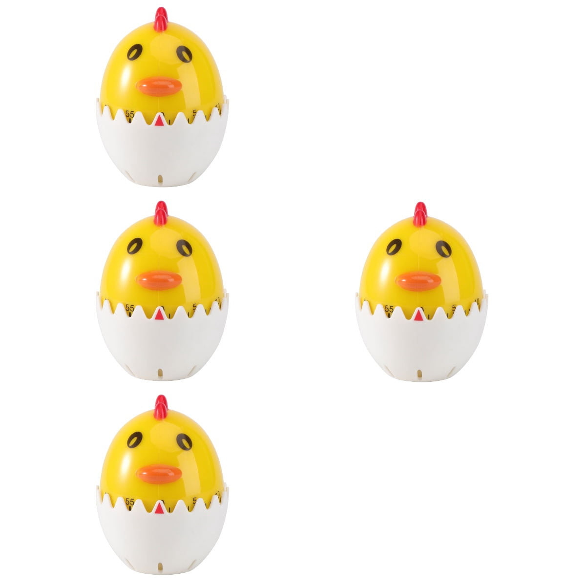 Set of 4 Timers Egg for Kitchen Shell Visual Clock No Battery Homework ...