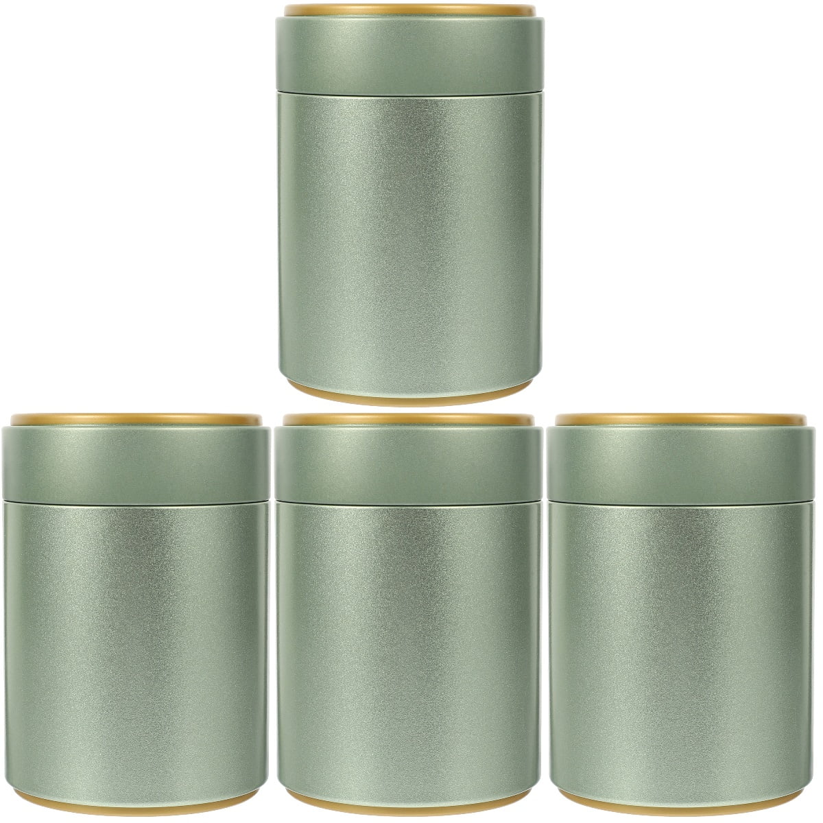 Set of 4 Tinplate Tea Cereal Can Multipurpose Storage Container ...