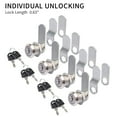 Set of 4 Tool Box Locks with Individual Keys Cabinet Cam Lock for ...