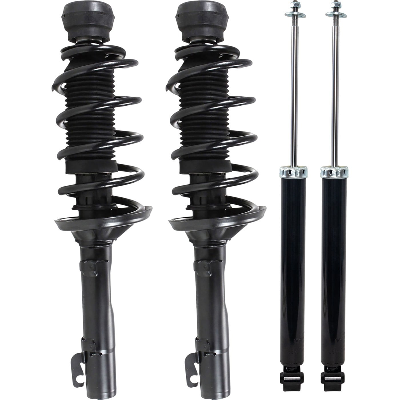 Set of 4 Twin-tube Gas Charged Shock and Loaded Strut Front & Rear ...