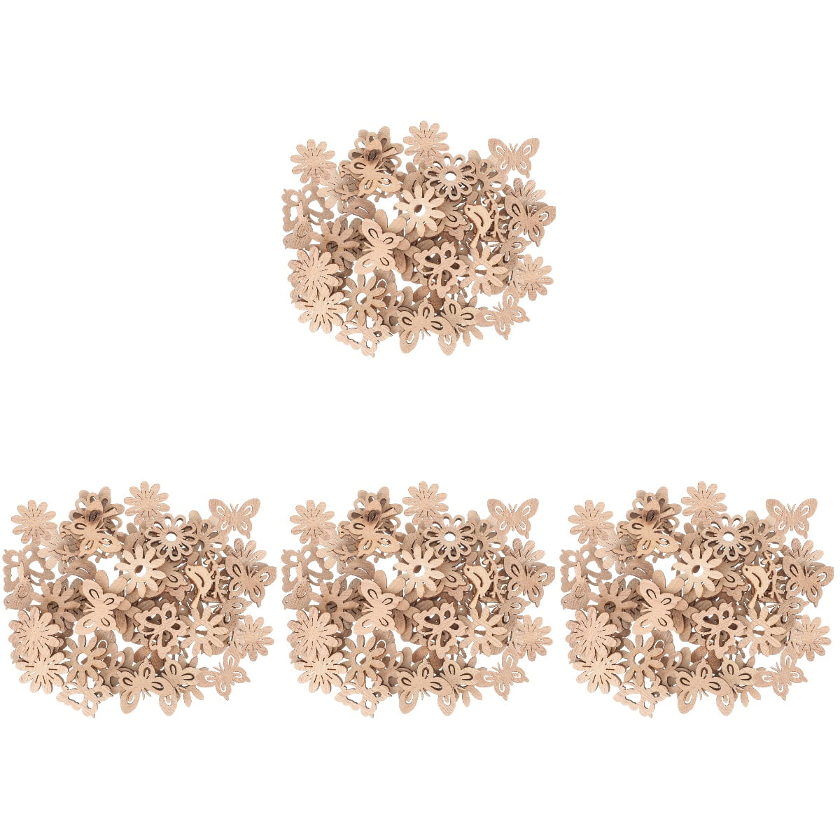 Set of 4 Unfinished Butterflies Cutouts Butterfly Decor Wooden DIY ...