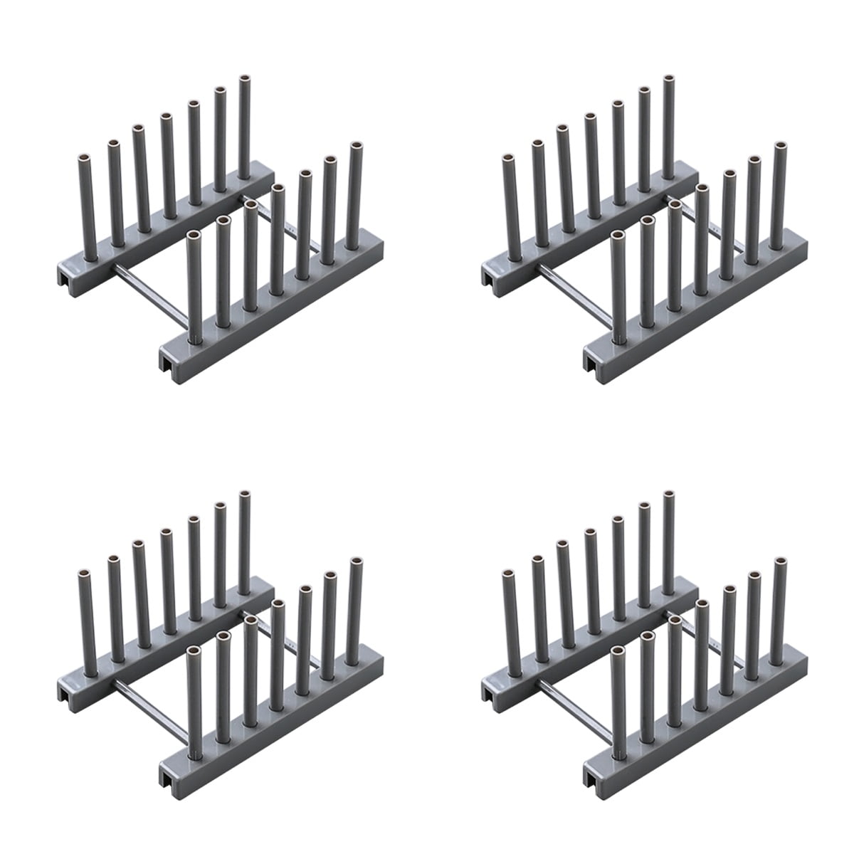 Set Of 4 Utensil Holder Cover Lid Holder Dish Drying Rack Dry Rack For Clothes 빨래건조대 Metal Stand