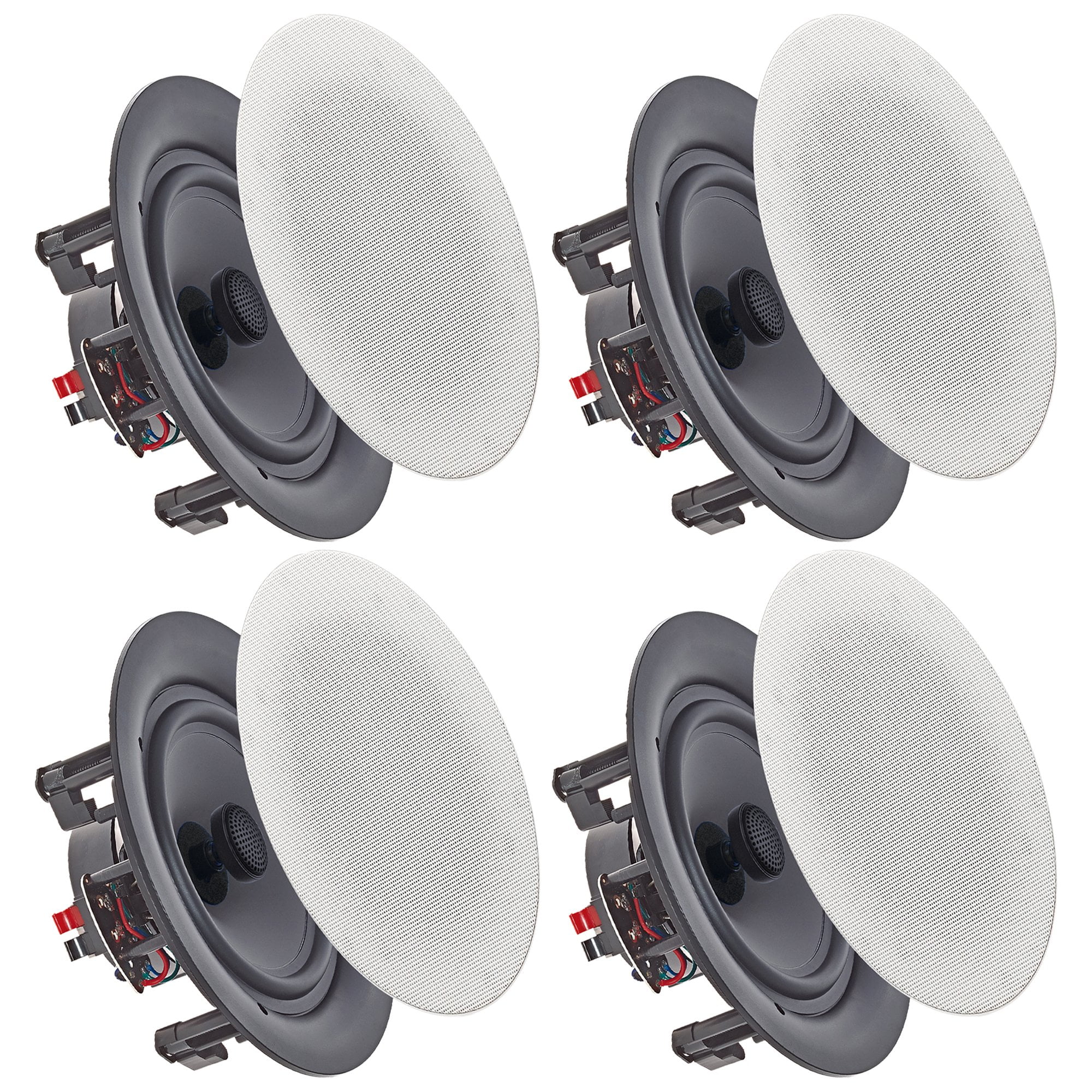Vaiyer 5.25 Inch 8 Ohm Frameless In-Wall Ceiling Speakers Set of 4 175 ...