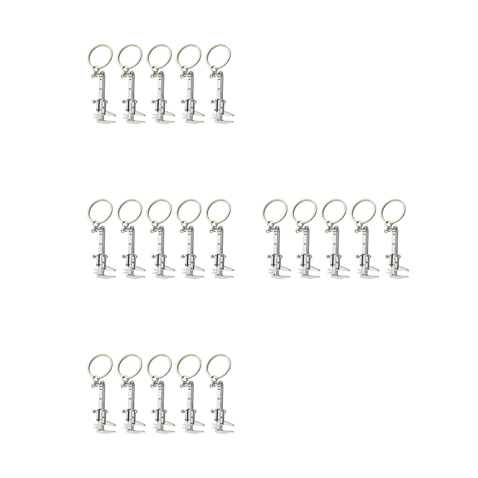 Set of 4 Vernier Caliper Buckle Lanyards Ring Key Fobs Man Nurse Silver ...