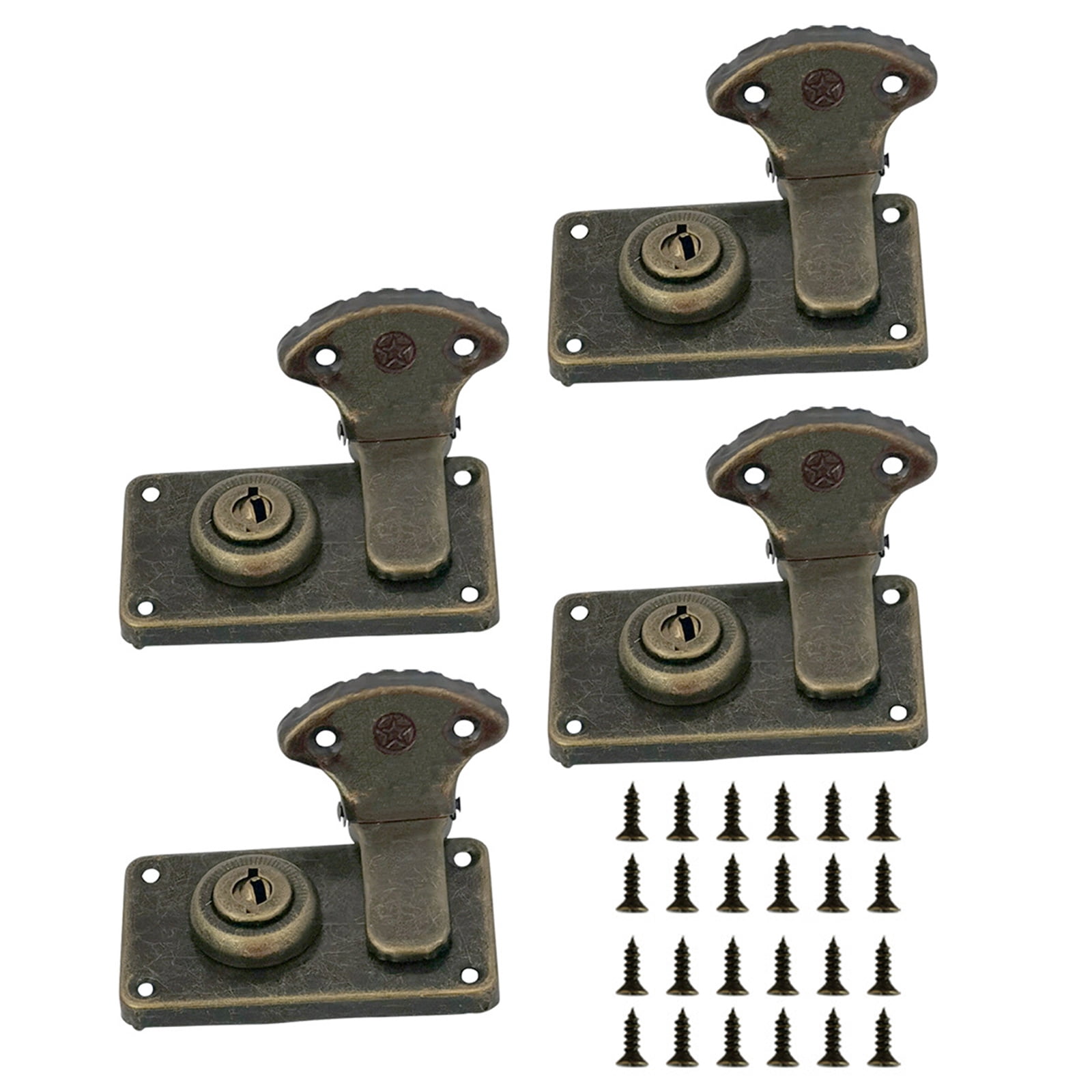 Set of 4 Vintage Styles Bronze Snapped Lock For Customizing Chests and ...