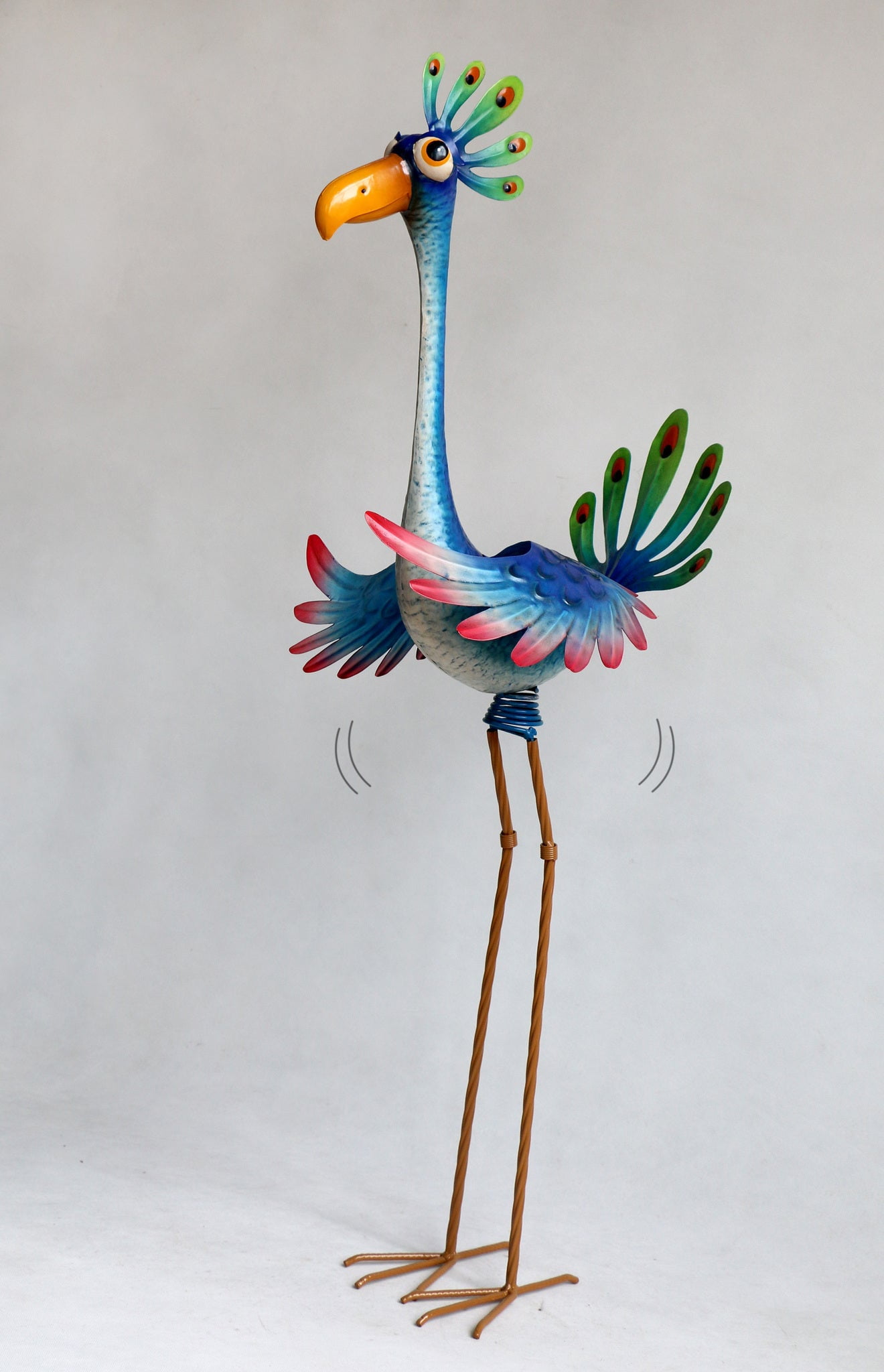 Set of 4 Wacky Moving Peacock Statue - Walmart.com