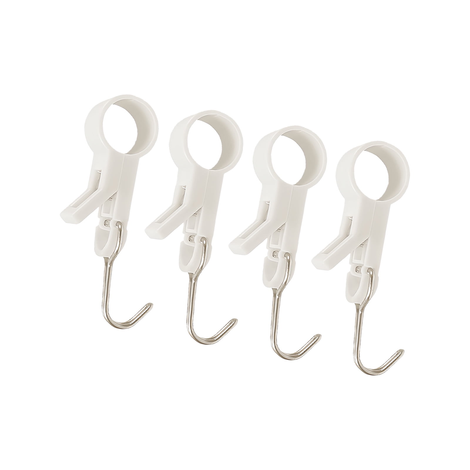 Set of 4 Wall Mounted Clamp Hooks Removable Hangers for Towels Utensils ...