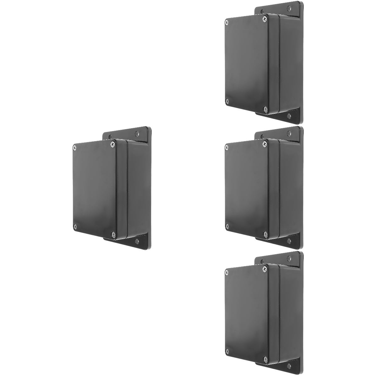 Set of 4 Waterproof Junction Box Outlets Power Electronic Gadgets Black ...