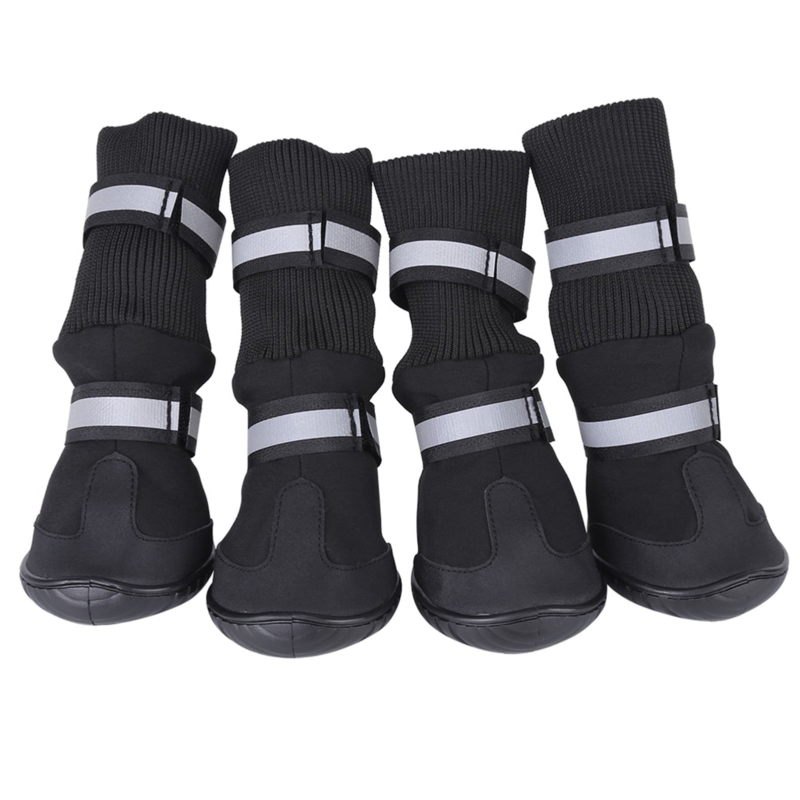 Set of 4 Waterproof Pet Dog Shoes Non-Slip Protective Boots Large Dog ...