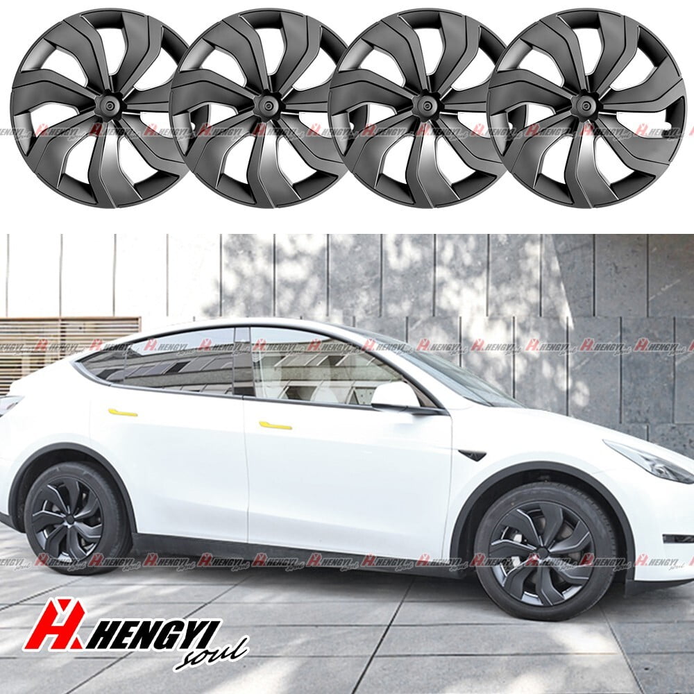 Set of 4 Wheel Rim Cover Hubcaps Caps for Tesla Model Y 2020-2023 19 ...
