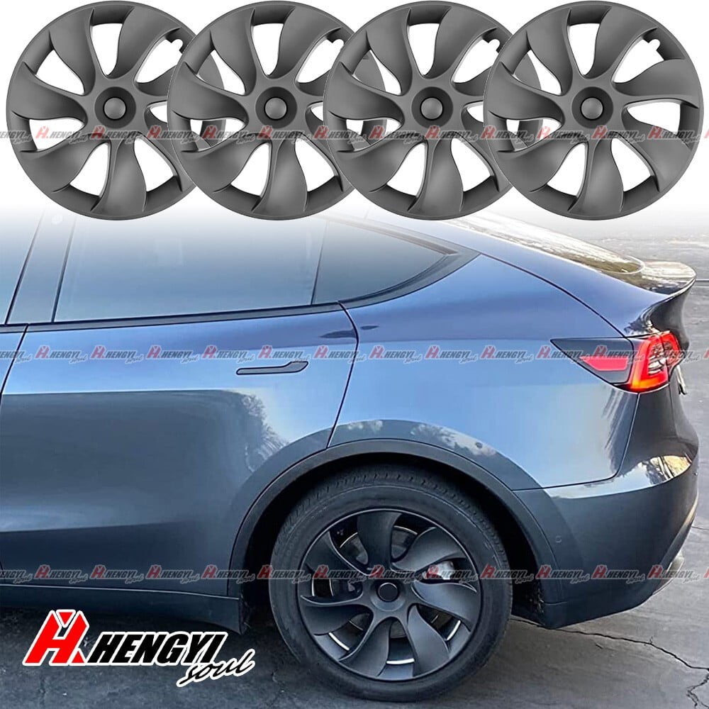 Set of 4 Wheel Rim Cover Hubcaps Caps for Tesla Model Y 2020-2023 19 ...