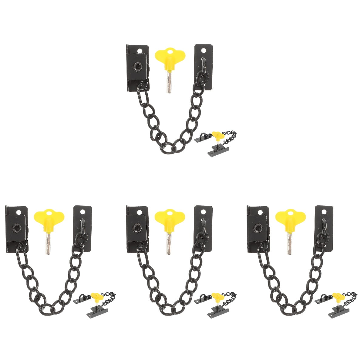 Set of 4 Window Safety Chain Lock for Door Locks Doors Child Portable ...