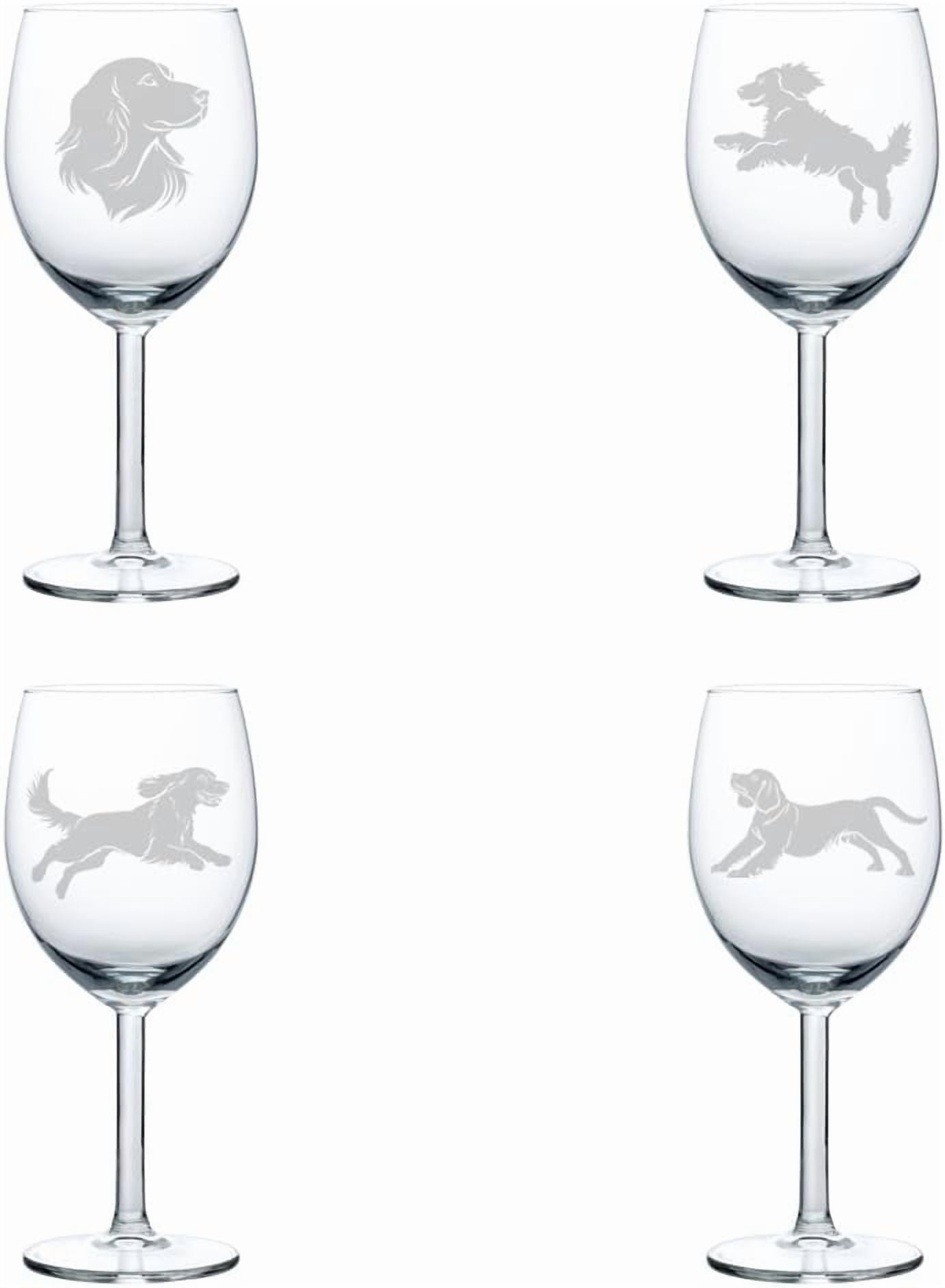 Set of 4 Wine Glass Gift Cocker Spaniel Collection (10 oz) - Walmart.com