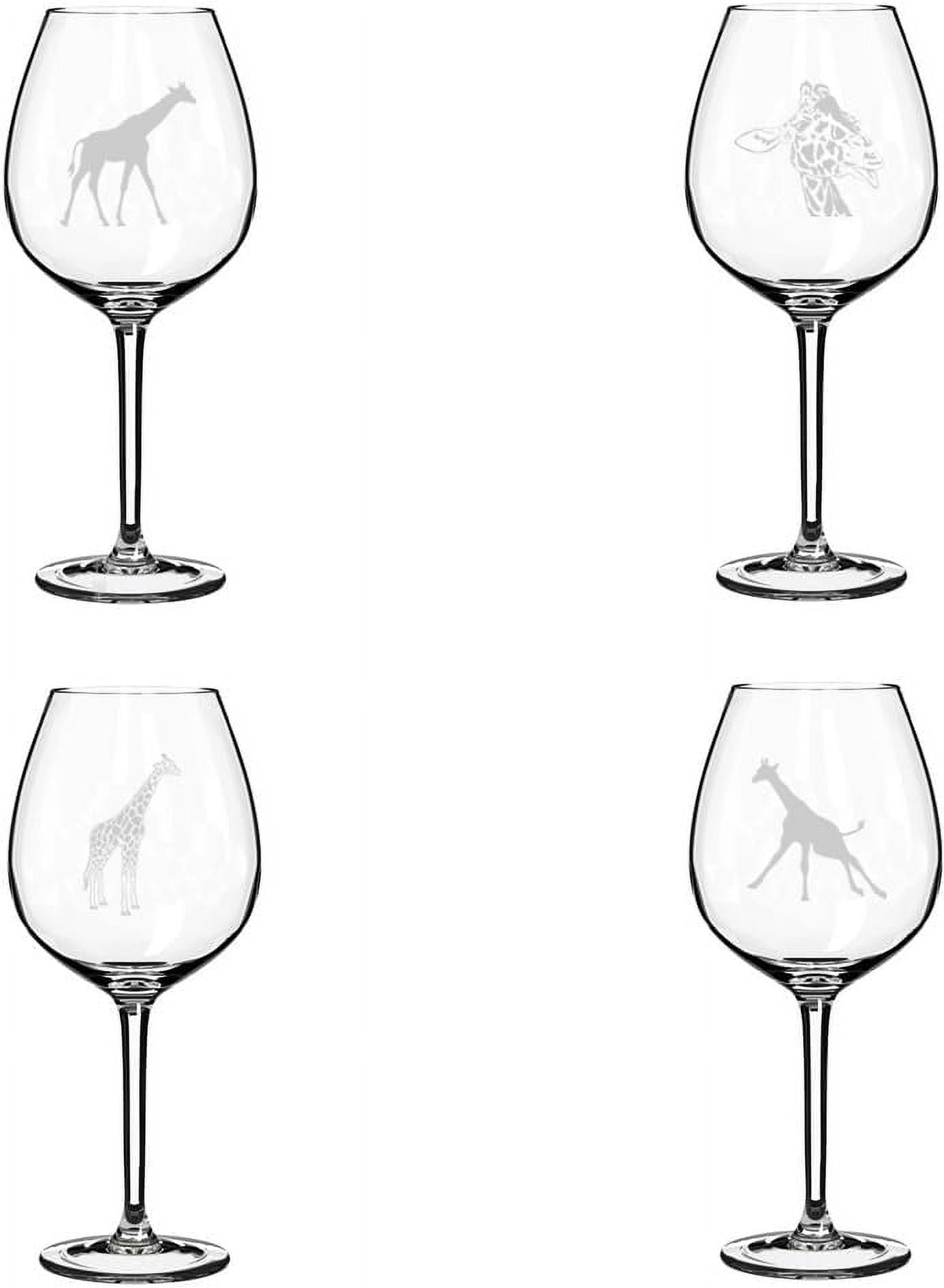 Set of 4 Wine Glass Gift Giraffe Collection (20 oz Jumbo) - Walmart.com