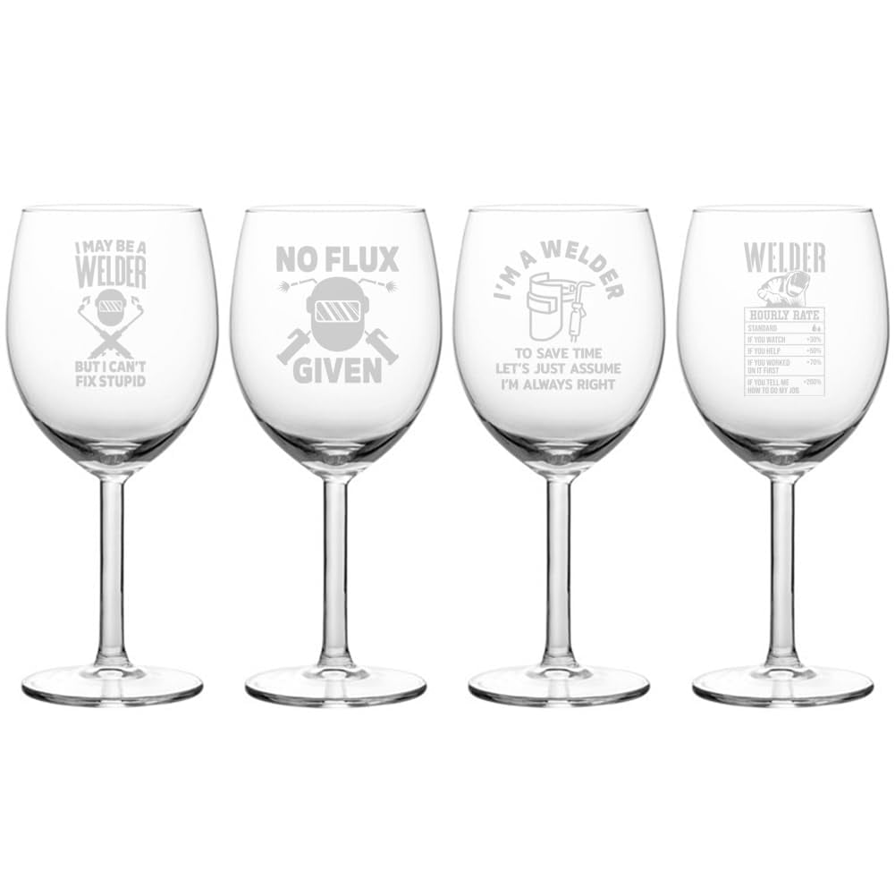 Set of 4 Wine Glass Gift Welder Collection (10 oz) - Walmart.com