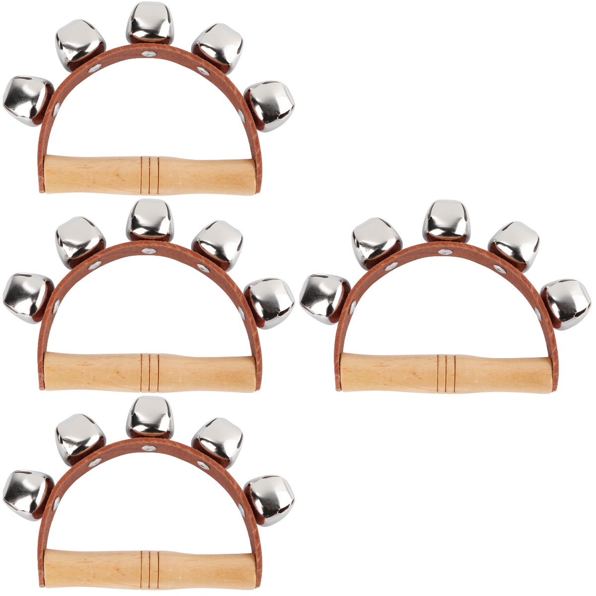 Set of 4 Wooden Orff Semicircle Percussion Instrument Holding Bell ...