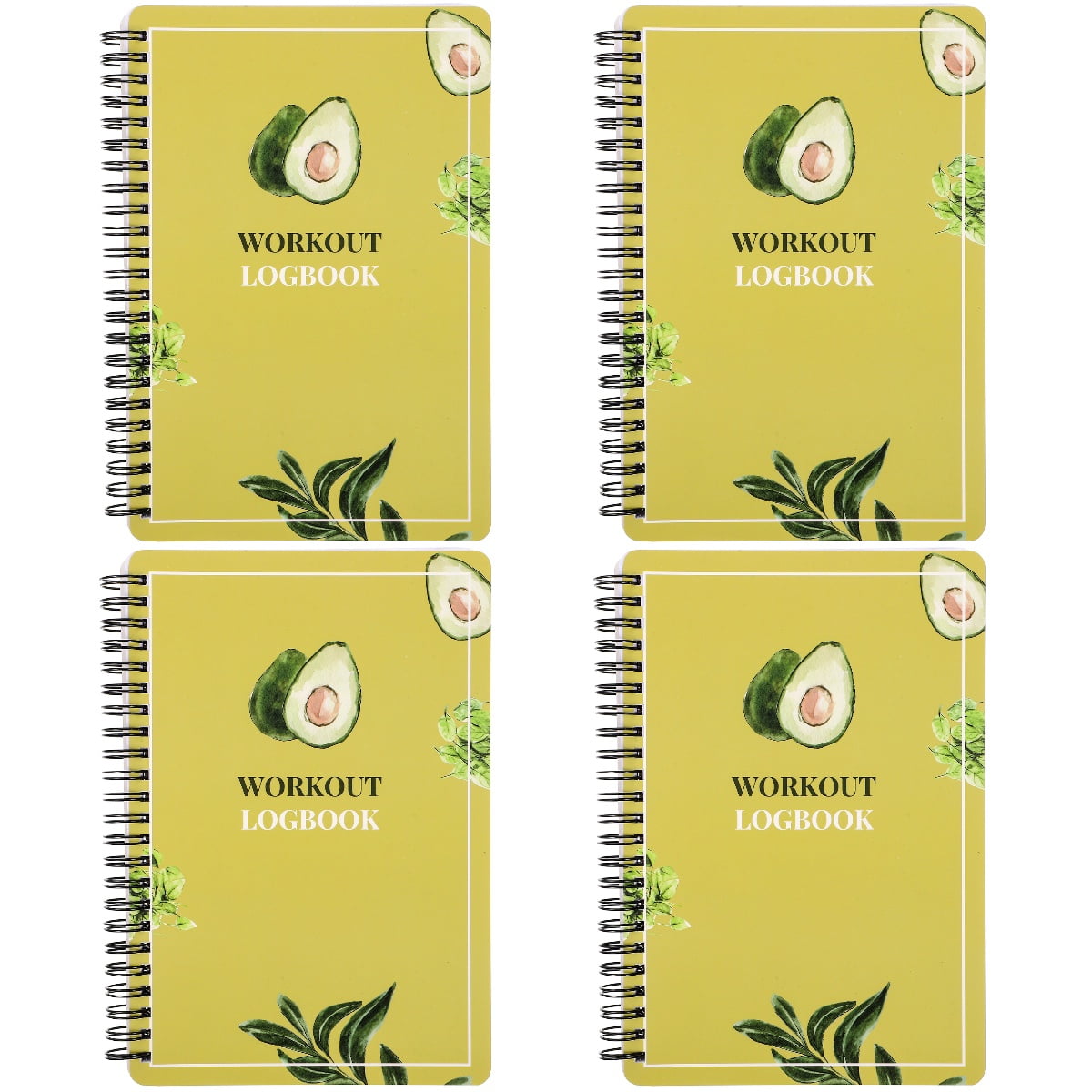 Set of 4 Workout Planner Fitness Log Gym Accessories Notebook Journal ...